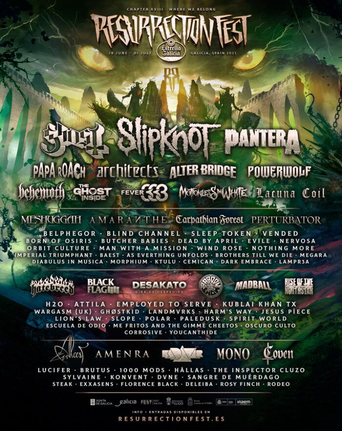 Resurrection Fest anuncia Pantera, Ghost, Slipknot, Behemoth, Powerwolf y muchas más bandas para ...