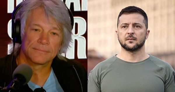 Jon Bon Jovi regala a Volodímir Zelenski, presidente de Ucrania, la ...