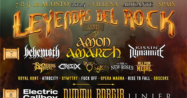Leyendas del Rock anuncia los horarios del festival con Blind Guardian, Amon Amarth, Dimmu ...